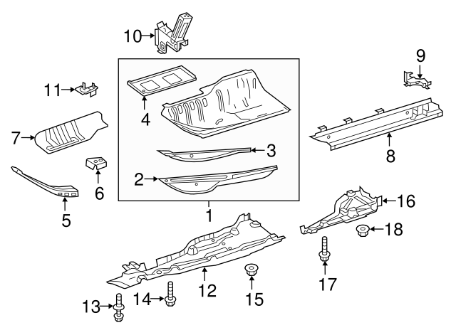 2012-2019 Mercedes-Benz Rear Shield 166-680-95-07 | MB OEM Parts