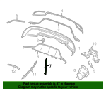 205-885-01-53 - Center Molding 2015-2021 Mercedes-Benz | Mercedes-Benz ...