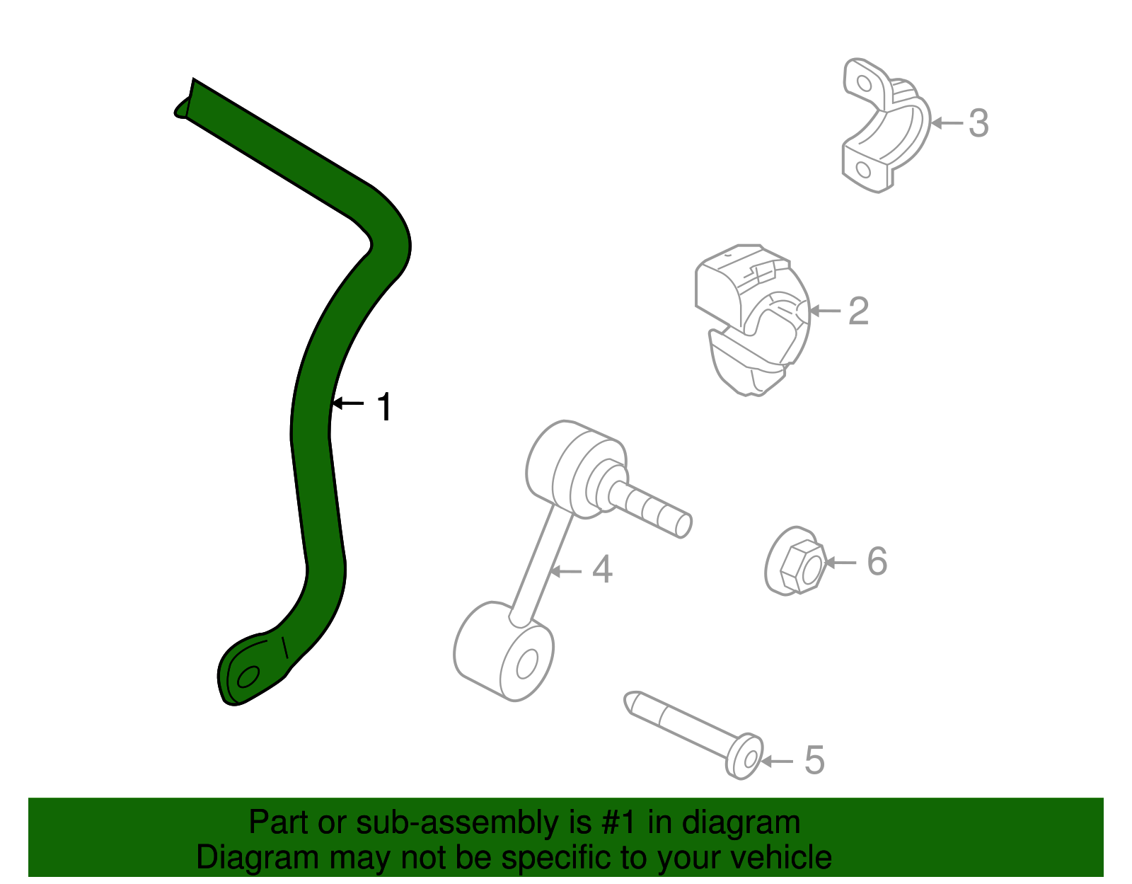 2006-2018 Volkswagen Stabilizer Bar 3C0-511-409-D | vwpartscenter
