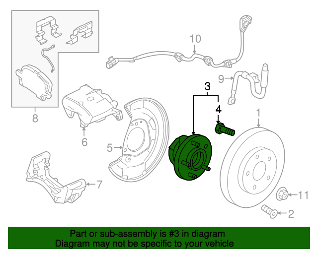 2016-2019 Chevrolet Wheel Hub and Bearing Assembly 13517459 GM ...