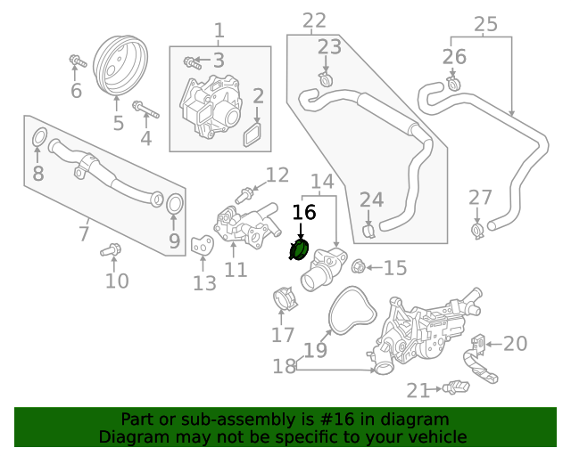 2018-2020 Mazda Engine Coolant Outlet O-Ring PYFB-15-169 | TascaParts.com