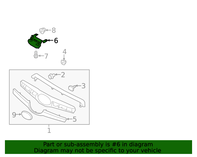 2019-2021 Subaru Forester Grille Bracket 91165SJ000 | TascaParts.com