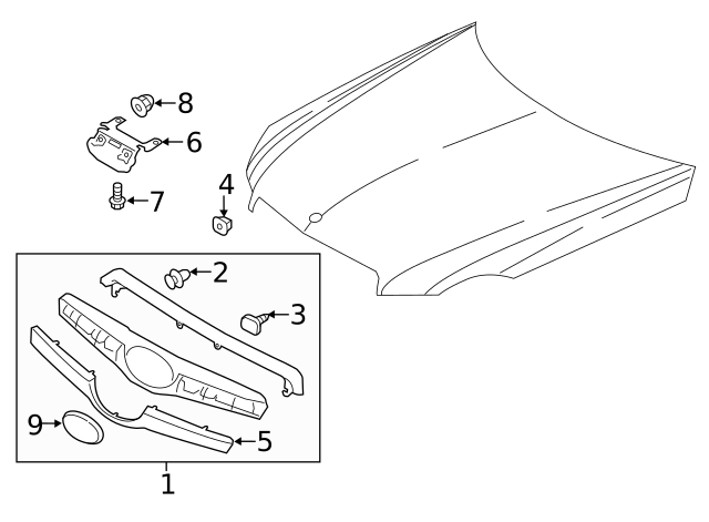 91121SJ000 - Upper Grille - 2019-2021 Subaru Forester | World OEM Parts ...