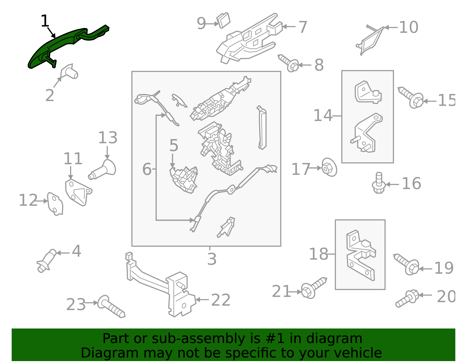 2023-2025 Lincoln Corsair Exterior Door Handle PJ7Z-7826604-BBPTM ...