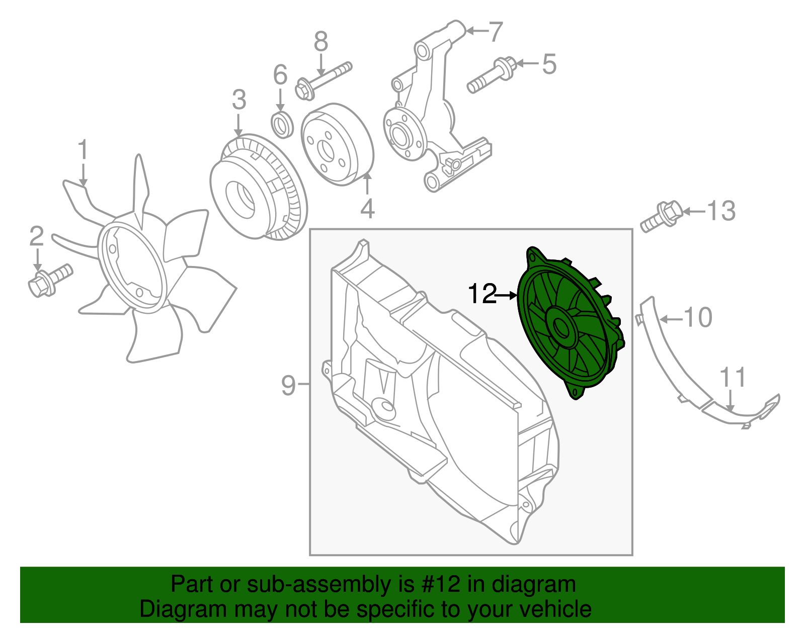 2012-2021 Nissan Elec Cooling Fan 21487-1PD0A | Scott Evans Nissan Parts