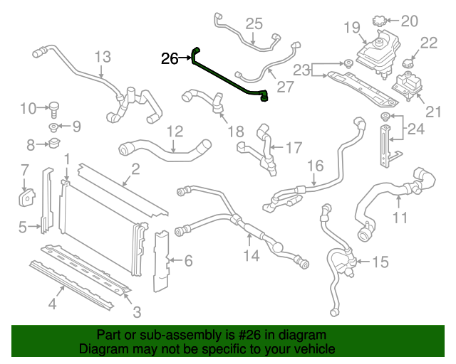 17128740116 - 2017-2018 BMW 330e Vent Hose (17-12-8-740-116) | BMW of ...