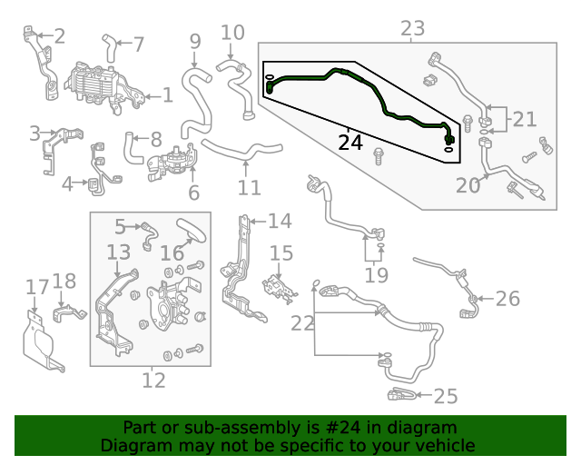 2021-2023 Toyota RAV4 Prime A/C Refrigerant Liquid Hose 88706-42840 ...