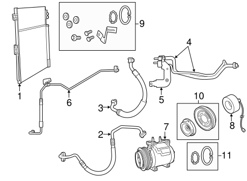Condenser, Compressor & Lines for 2019 Jeep Grand Cherokee | Mopar ...