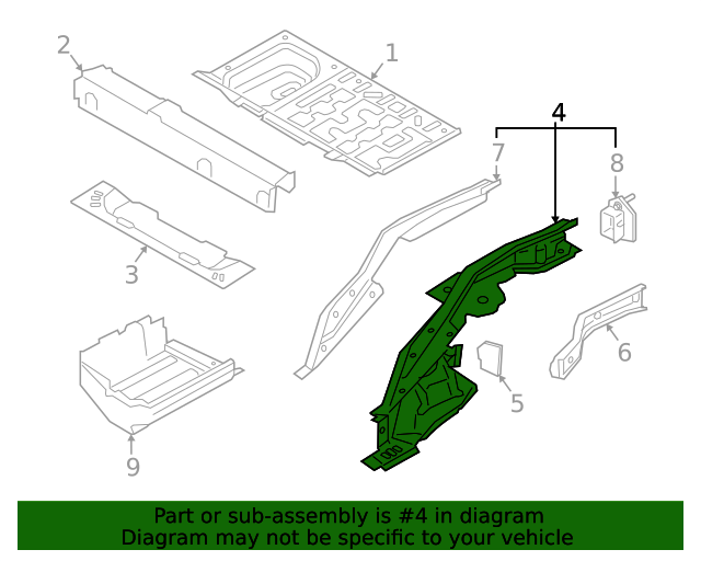 2014-2022 Mini Cooper Rear Rail 41-00-7-402-401 | Mini Parts Direct