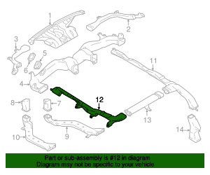 2011-2017 Nissan Quest Upper Duct 27982-1JA0A | QuirkParts