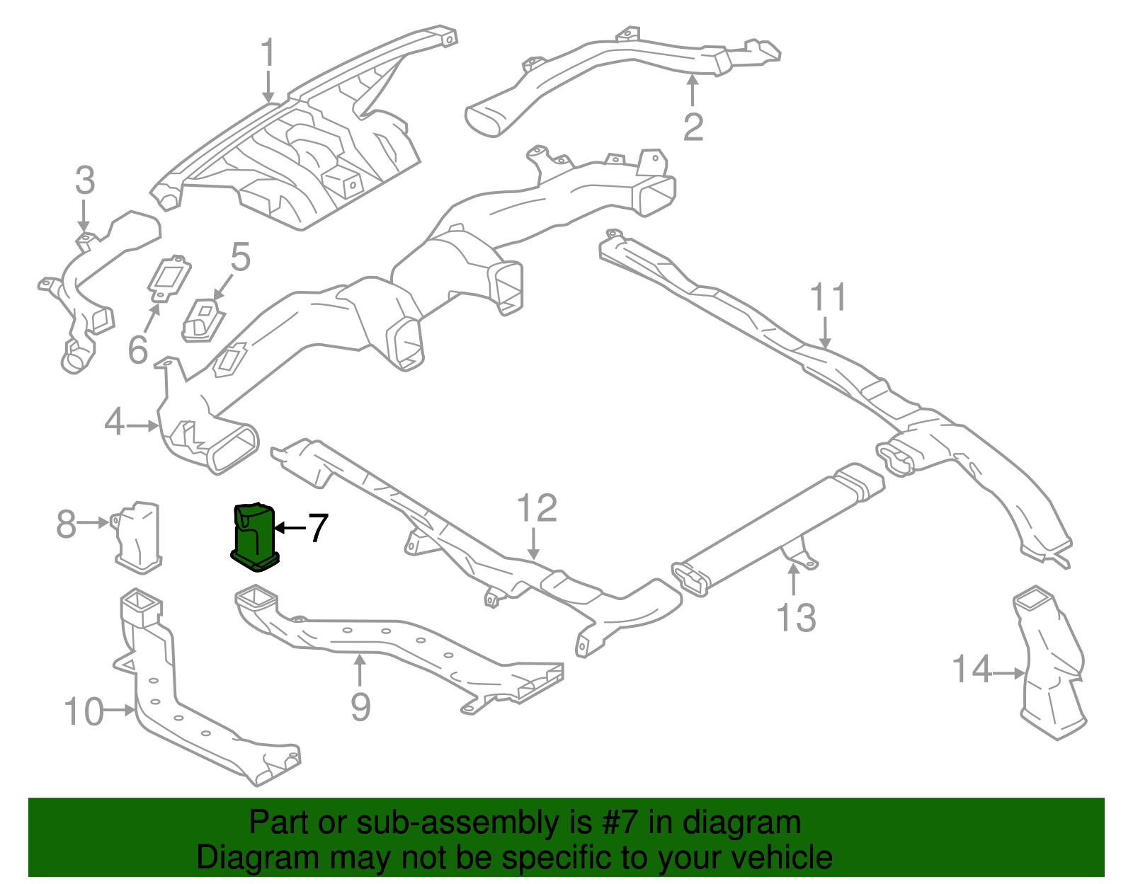 2011-2017 Nissan Quest Heat Duct 27830-1JA0A | Nissan RVA