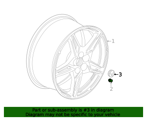 2020-2025 Chevrolet Corvette Wheel Trim Cap 84691531 | AutoNationParts.com