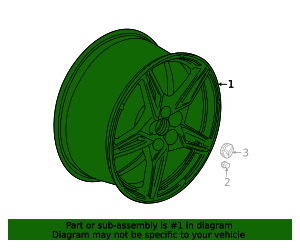 84785088 - 20x11 Aluminum Rear Wheel 2020-2025 Chevrolet Corvette ...