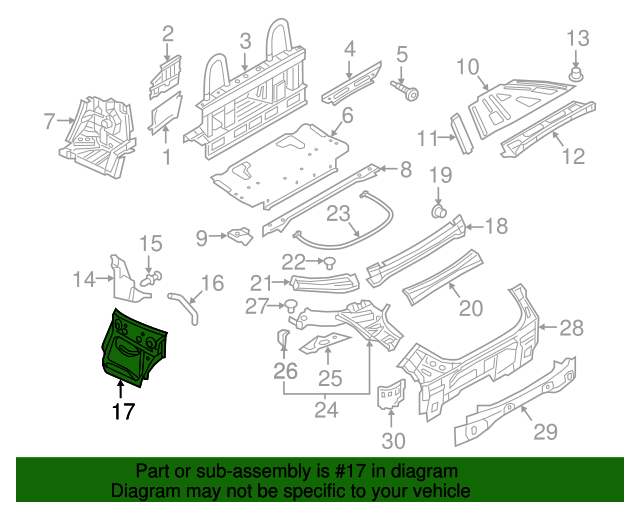 2016-2020 Audi TT Quattro Side Panel 8S7-813-856-A | OEM Parts Online