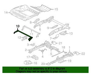 8621442 - Seat Track Reinforcement 2004-2018 Volvo | AutoNation Parts