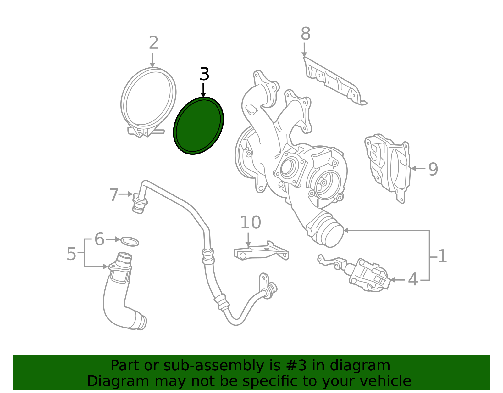 2016-2025 BMW Converter & Pipe Gasket 18328612538 | Genuine BMW Parts