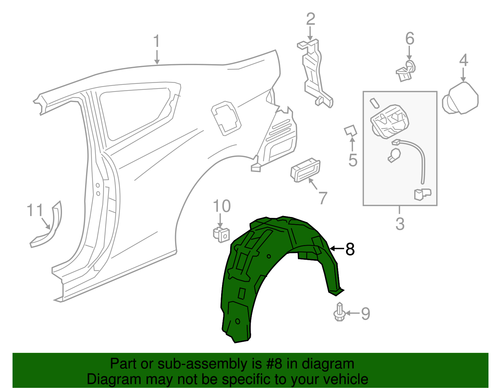 2013-2017 Honda Accord Splash Shield 74550-T3L-A01 | Retail Performance Auto Parts