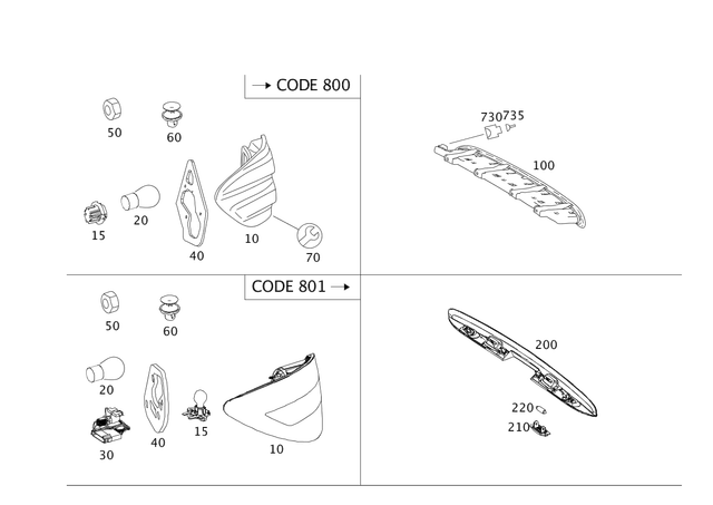 251-820-18-64 - Tail Lamp 2007-2012 Mercedes-Benz | Mercedes-Benz USA Parts