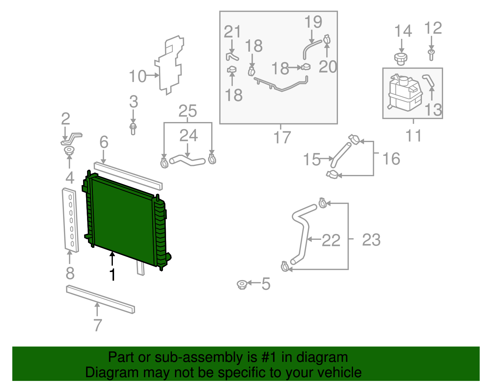 2007-2015 GM Radiator 20777042 | Chevy OEM Parts