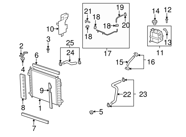 11570614 - Engine Coolant Reservoir Overflow Hose Clamp 2000-2024 GM ...
