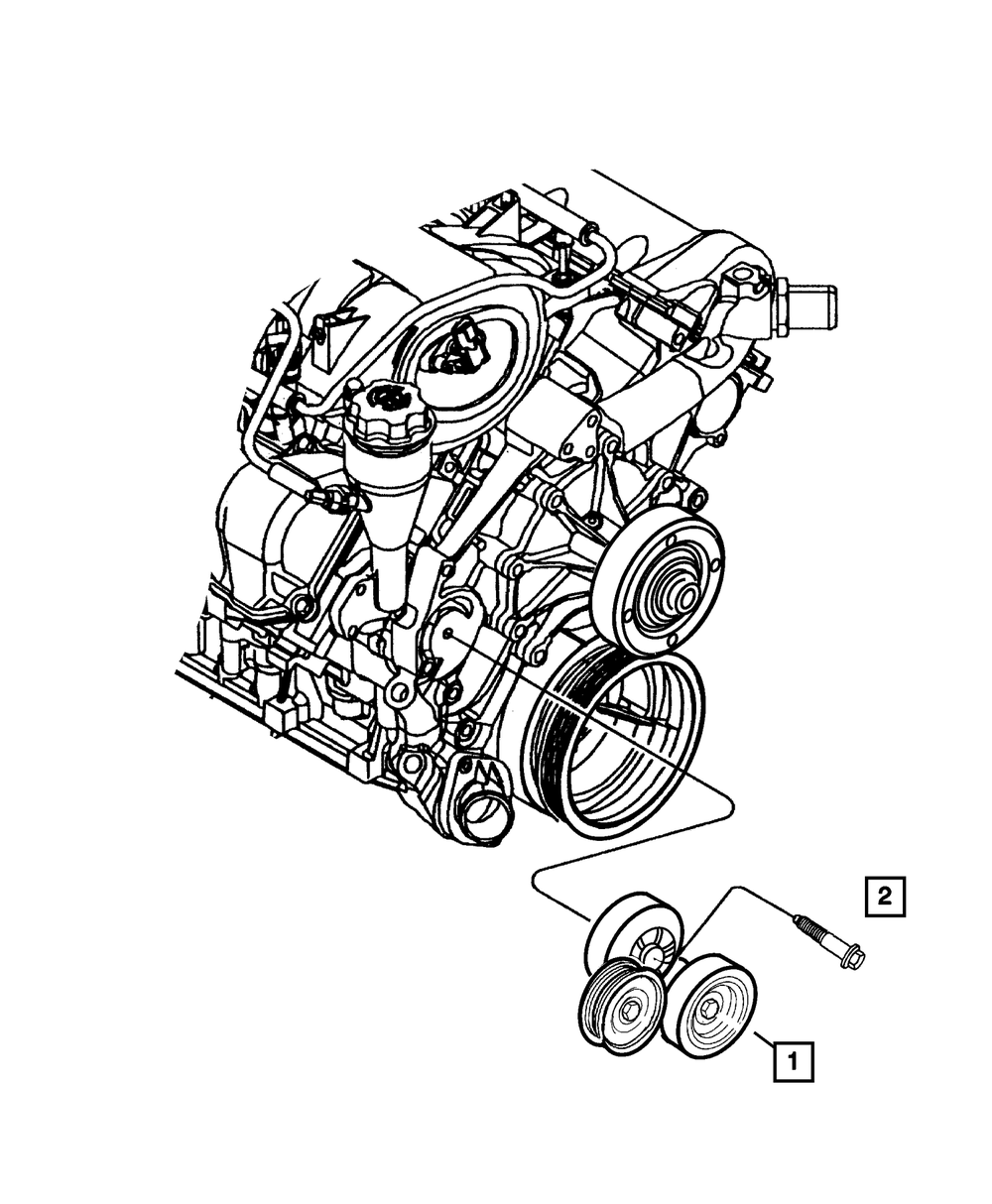 2002-2012 Mopar Belt Tensioner 53030958AG | Mopar OEM Parts Outlet