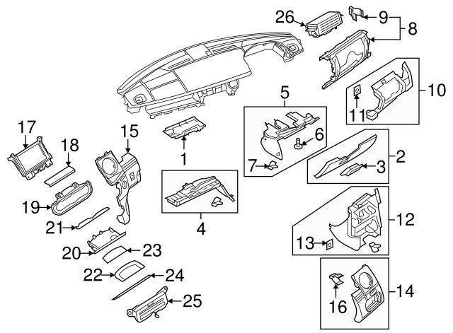 LR021326 - Compartment Box - 2010-2016 Land Rover LR4 | LandRoverLakeBluff