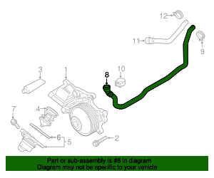 64-21-9-243-891 - HVAC Heater Hose - 2012-2018 BMW | Buy BMW Parts Now