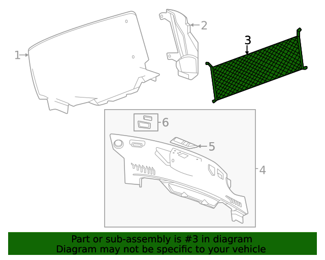2020-2022 Chevrolet Corvette Convenience Net 84544502 | GMPartsDirect.com