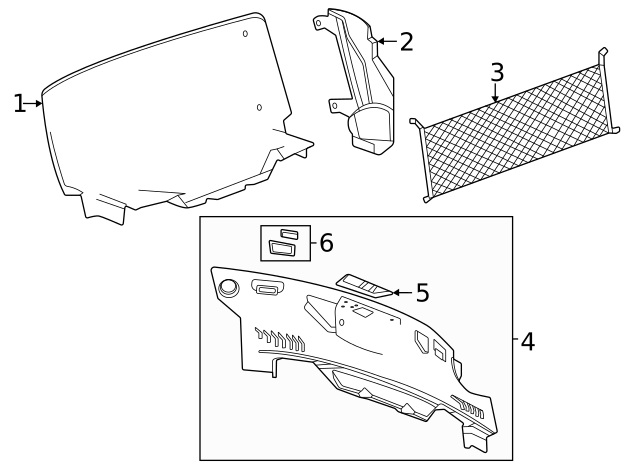 2020-2022 Chevrolet Corvette Front Trim 84841284 | GM Parts Center