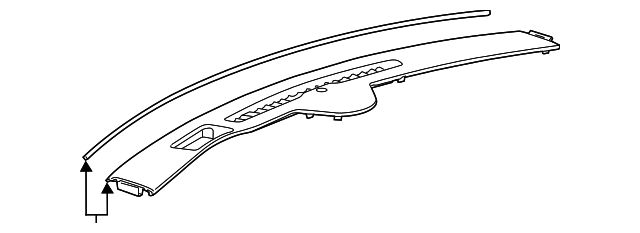 2015-2018 Cadillac Cocoa Instrument Panel Extension Trim Panel 22924647 ...