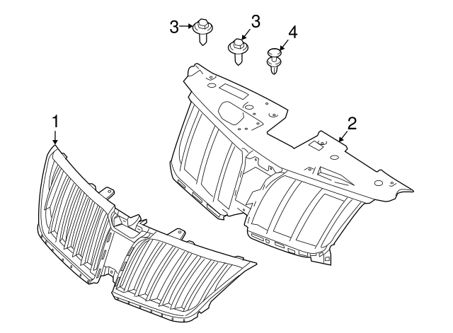 2010-2012 Lincoln MKS Grille AA5Z-8200-AA | TascaParts.com