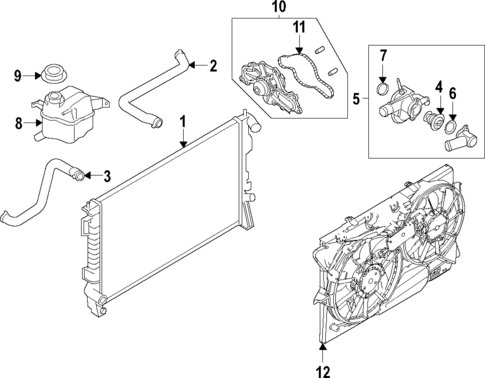 Radiator & Components for 2014 Ford Police Interceptor Utility | Lasco ...
