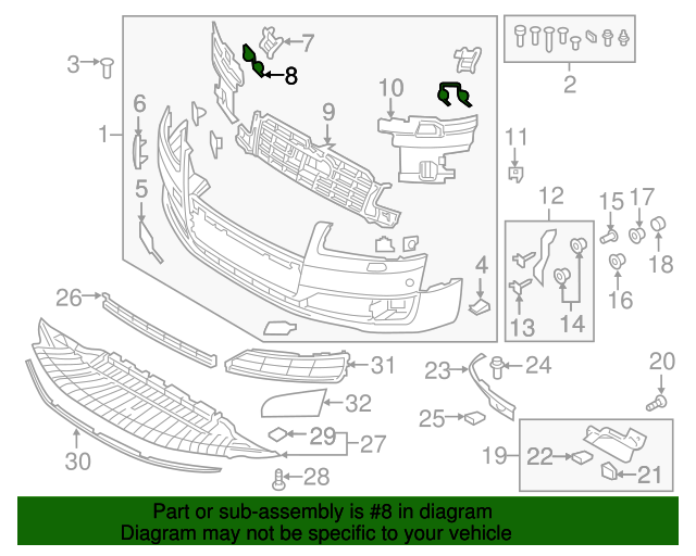 2015-2018 Audi Cap Tension Spring 4H0-955-339-A | Audi Part CA