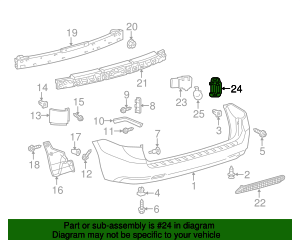 89348-33090 - Park Sensor Retainer Clip - 2008-2017 Toyota | OEM ...