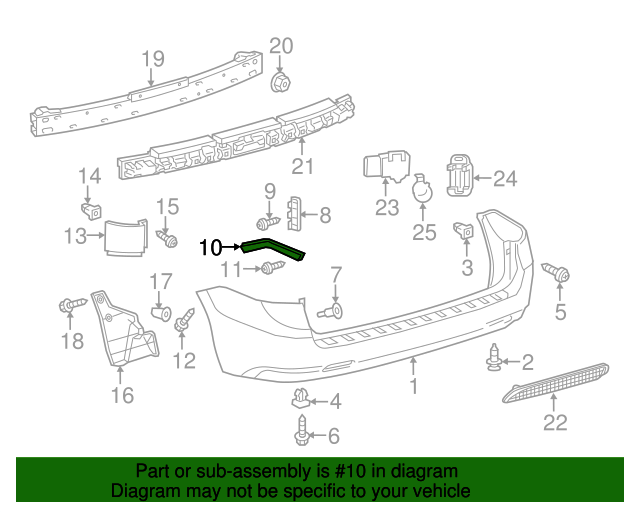 2011-2020 Toyota Sienna Side Retainer 52576-08010 | OEM Parts Online