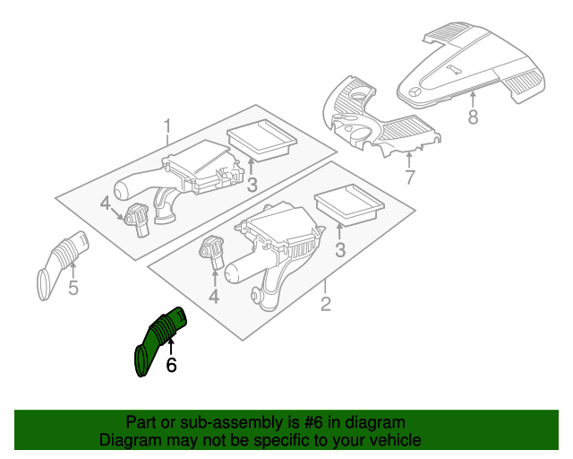 275-090-06-82 - Intake Hose 2007-2014 Mercedes-Benz | Mercedes-Benz USA ...