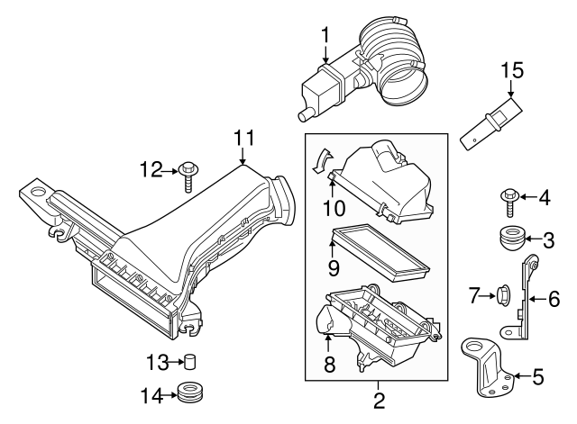 2013-2018 Nissan Altima Air Cleaner Assembly 16500-JA11A | TascaParts.com