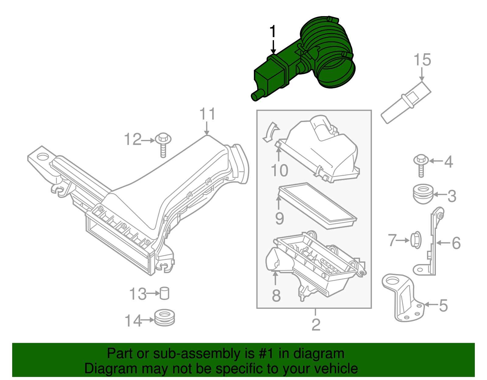 2007-2018 Nissan Altima Upper Duct 16576-JA100 | Bill Kay Nissan Parts