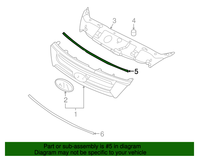 2006-2010 Kia Sedona Upper Molding 86353 4D100 | OEM Parts Online