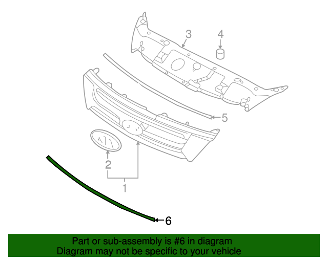 86354-4D100 - Lower Molding 2006-2010 Kia Sedona | Kia.Parts Store