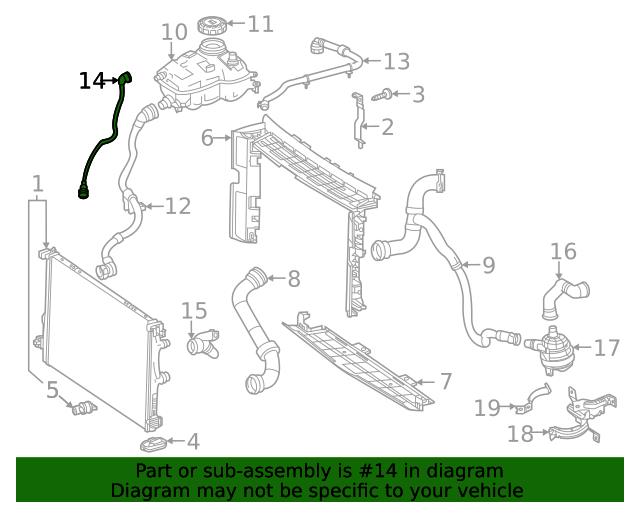 247-501-14-00 - Overflow Hose 2019-2023 Mercedes-Benz | Mercedes-Benz ...