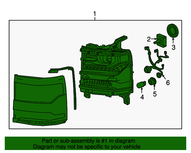 2016-2018 GM Headlamp Replaced by Part Number 84893096 84357694 ...