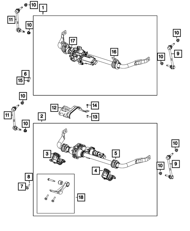 2022 Jeep Front Stabilizer Bar 68373047AG | Mopar eStore