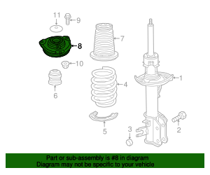 2015-2018 Mopar Suspension Strut Bearing 68472840AA | Mopar Parts Canada