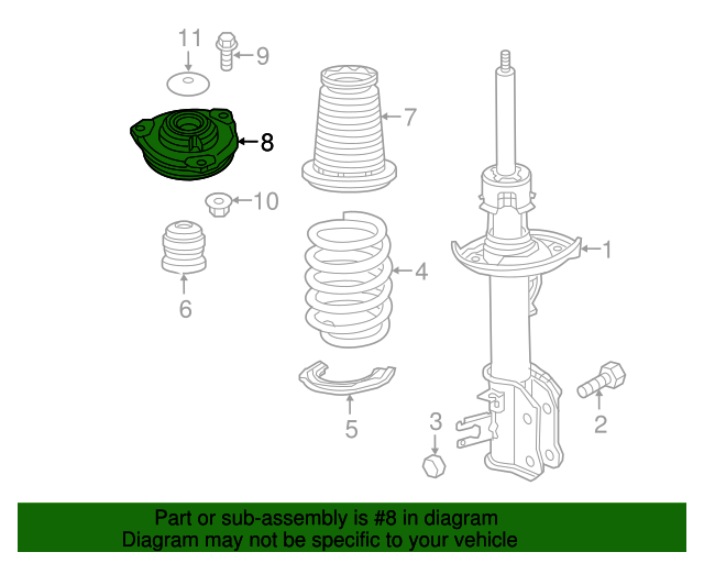 68472840AA - Suspension Strut Bearing - 2015-2018 Mopar | Mopar Parts ...