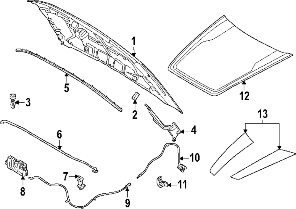 2022-2024 Ford Maverick Hinge NZ6Z-16797-A | OEM Parts Online