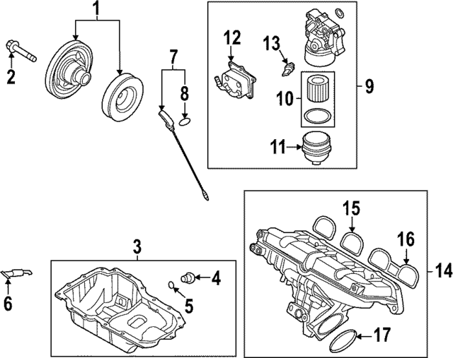 2023-2024 Kia Oil Pan 21510-2M880 | TascaParts.com