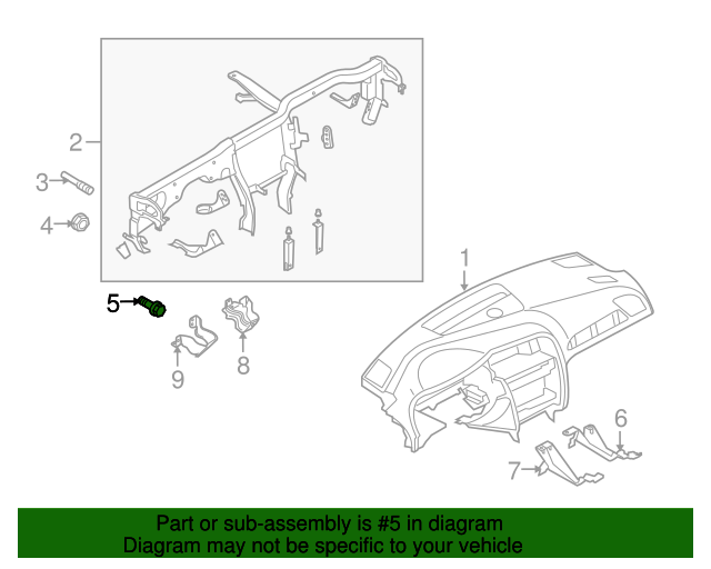2008-2024 Audi Reinforced Beam Bolt N-106-044-02 | Audi USA Parts