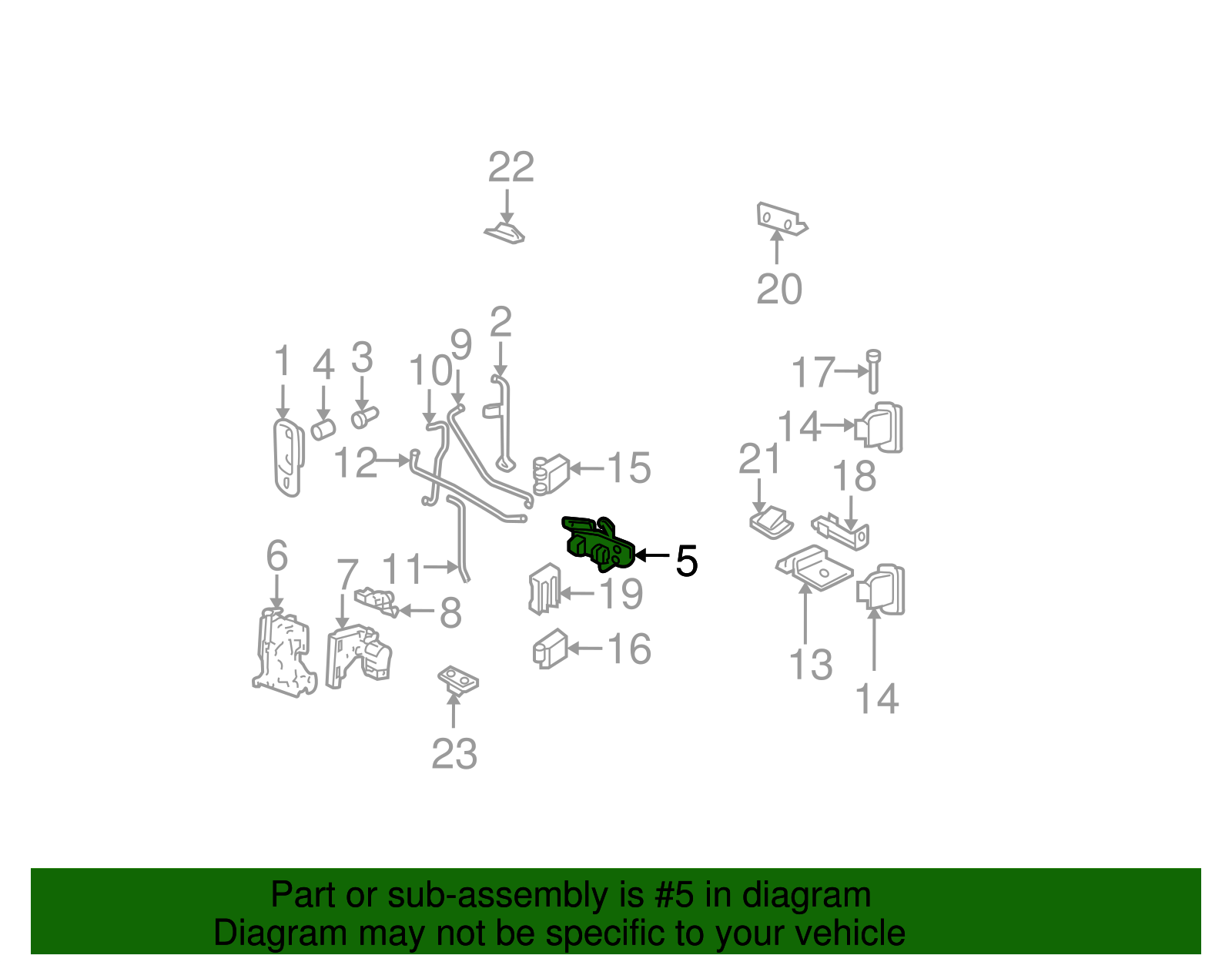2001-2025 GM Door Inside Handle 23136343 GM | GMPartsDirect.com