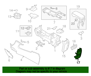 Genuine OEM Ford - Panel Assembly Console EJ7Z-78045E24-BG | OEM Ford ...
